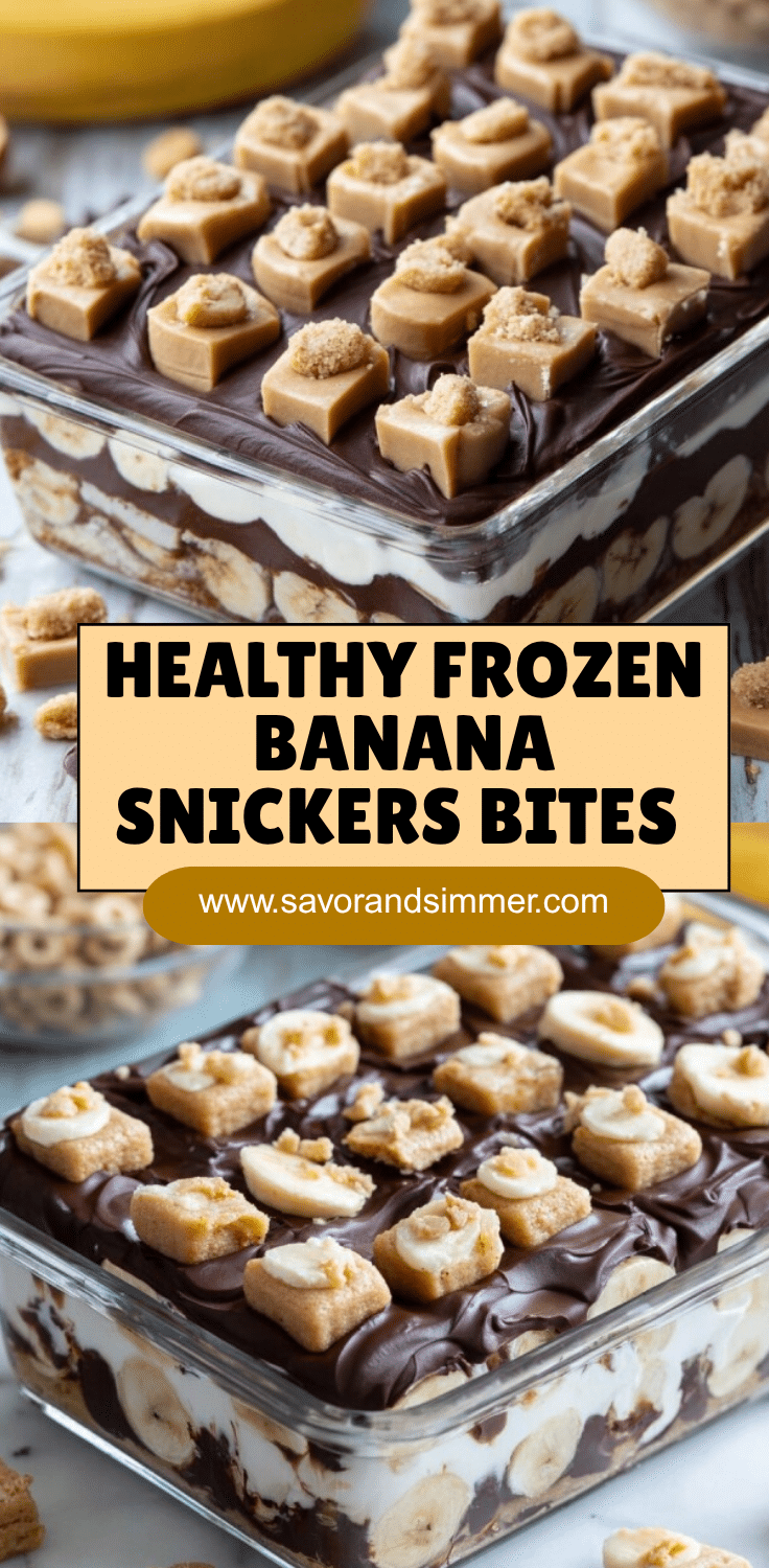 Low Calorie Frozen Banana Snickers - Healthy & Delicious